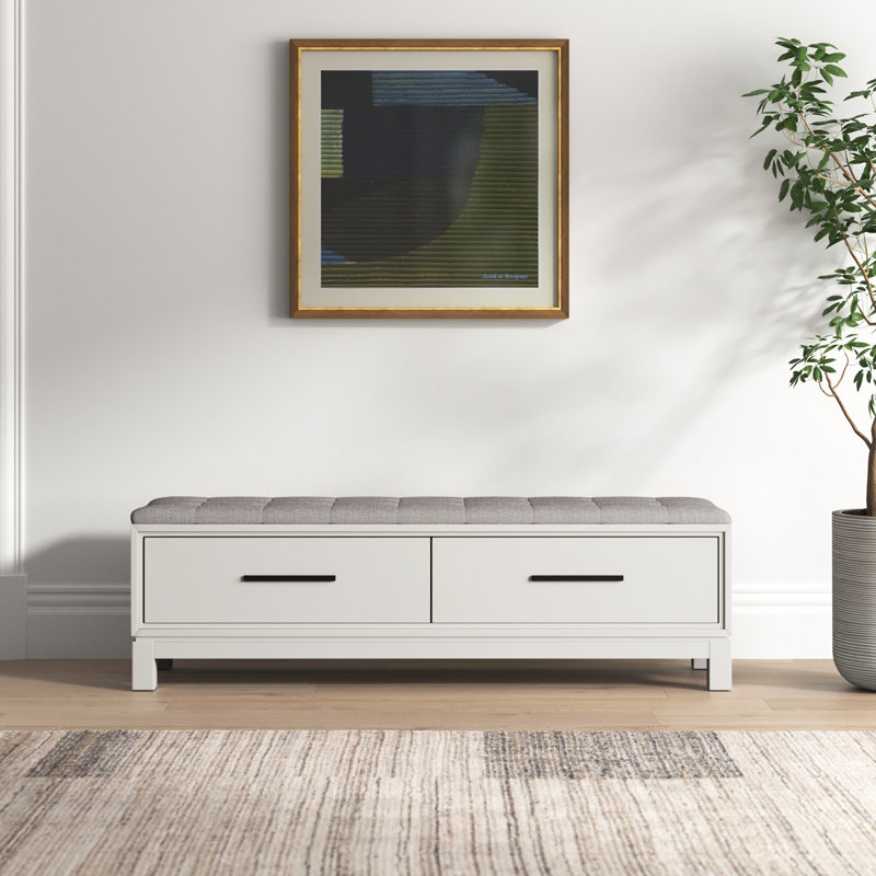 Williams upholstered drawer storage bench store
